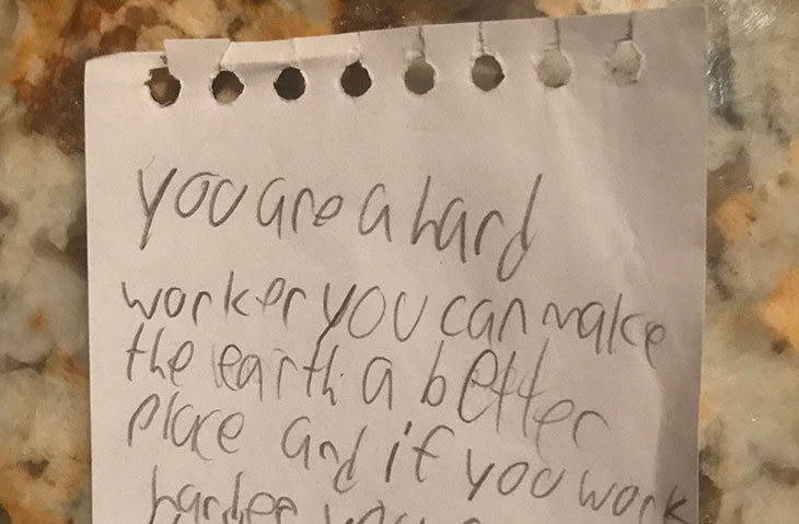 Kid Writes Epic Note To His Dad About Hard Work | Classic Dad